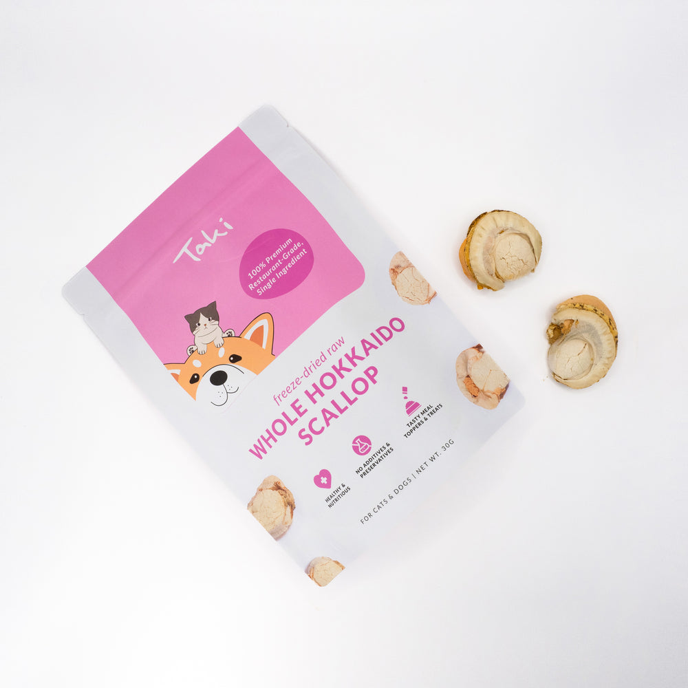 Whole Hokkaido Scallop 30g Freeze-dried Treats | Healthy Pet Treats