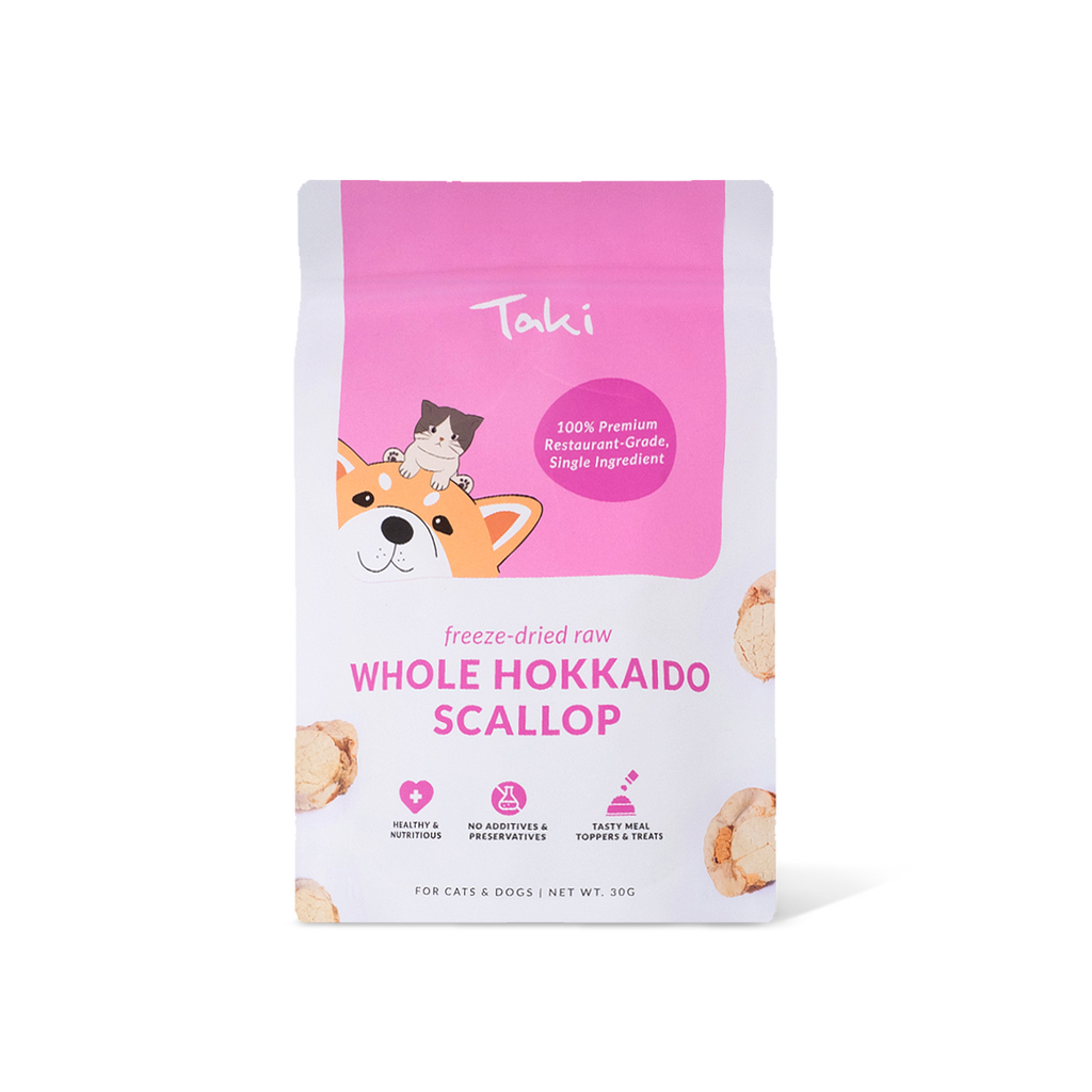 Whole Hokkaido Scallop 30g Freeze-dried Treats | Healthy Pet Treats